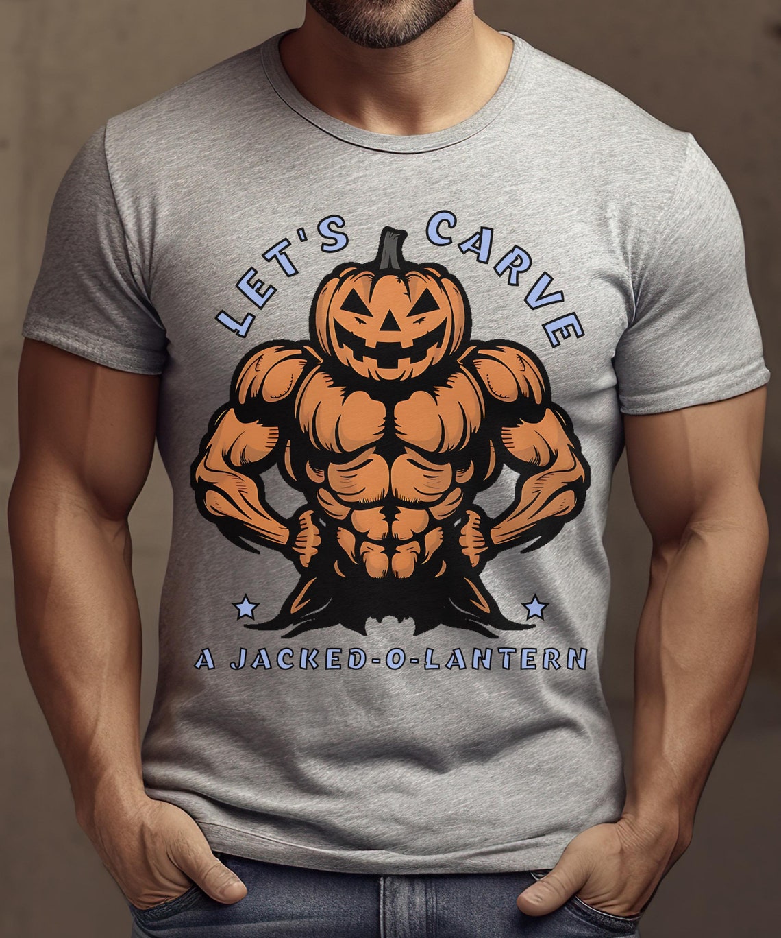 Let’s Carve A Jacked-o-lantern T-shirt, Pumpkin Bodybuilding Shirt ...