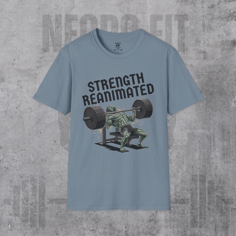 Strength Reanimated Lifting Shirt, Zombie Weightlifting T-shirt, Undead ...