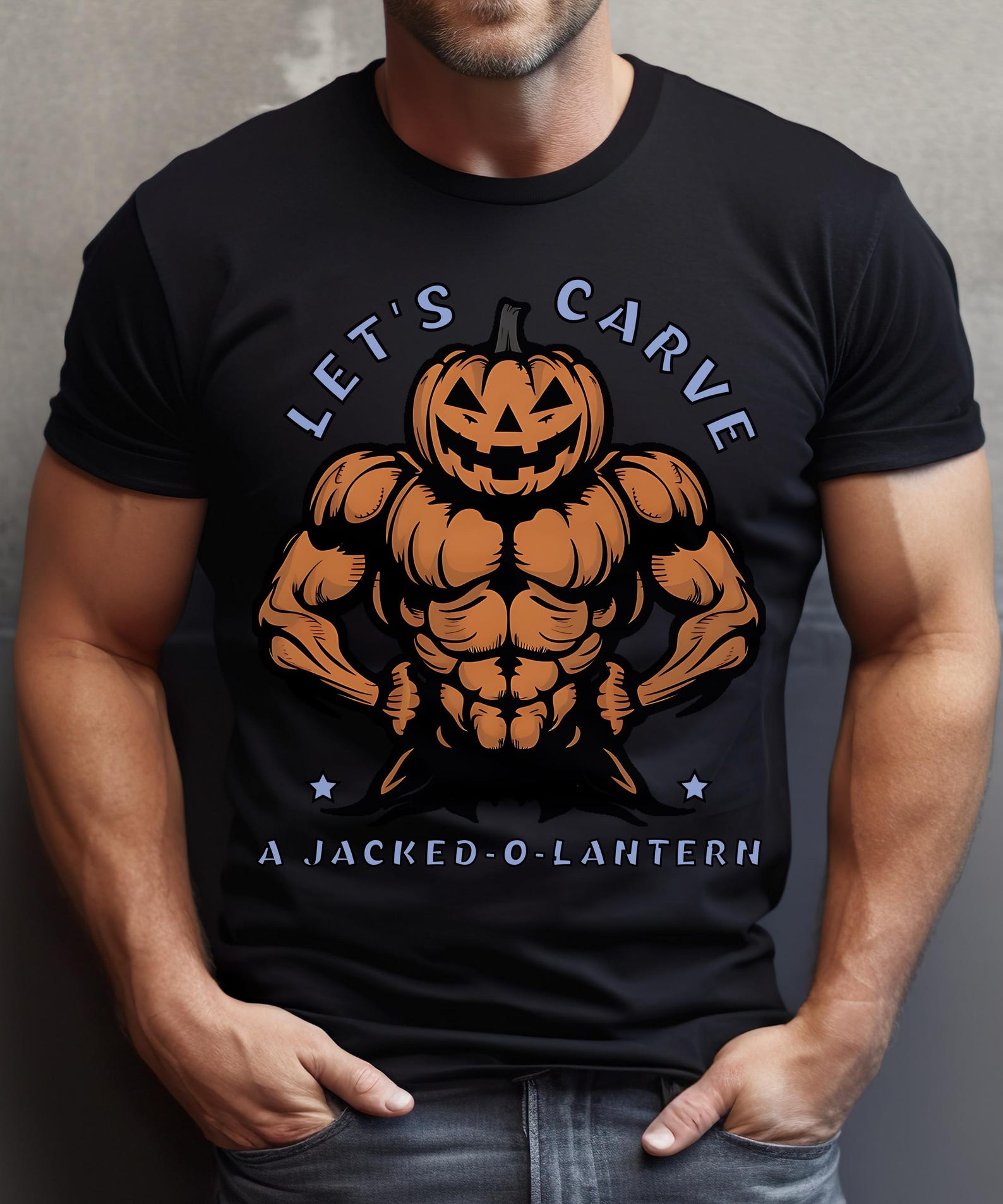 Let’s Carve A Jacked-o-lantern T-shirt, Pumpkin Bodybuilding Shirt ...