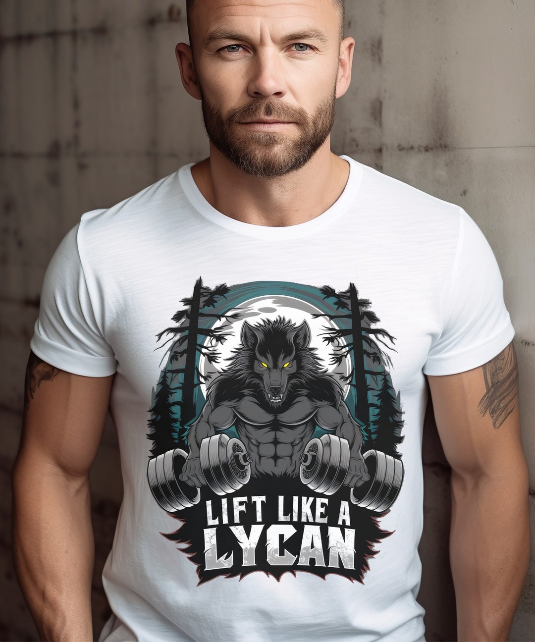 Lift Like a Lycan Bodybuilding Shirt, Werewolf Weightlifting T-shirt ...