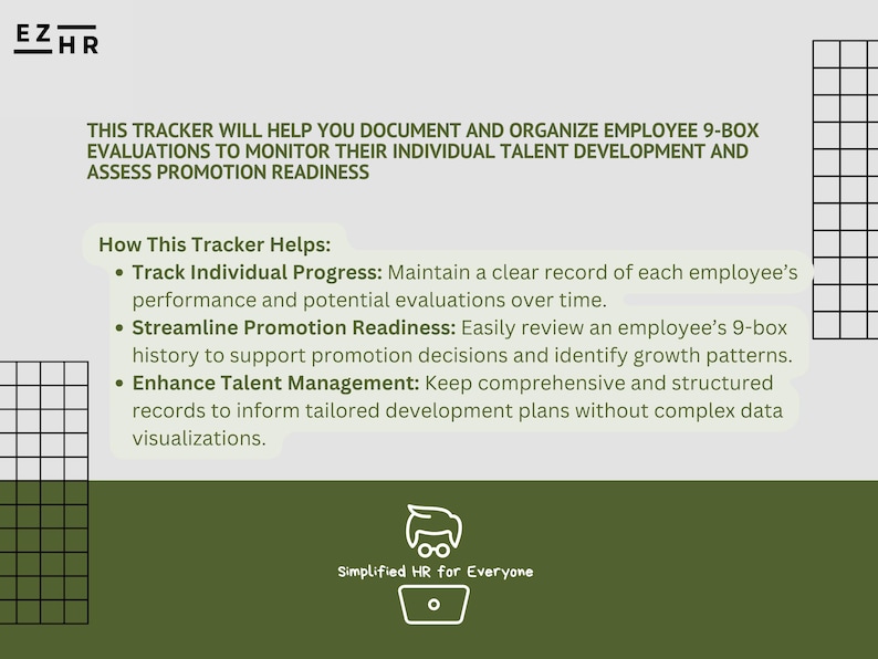 9 Box Talent and Performance Management Tracker, Google Sheets Template ...