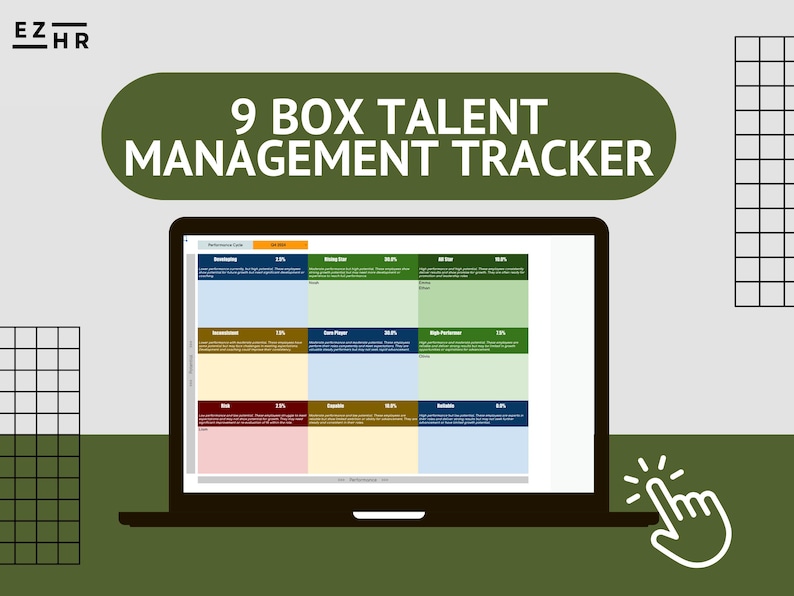 9 Box Talent and Performance Management Tracker, Google Sheets Template ...