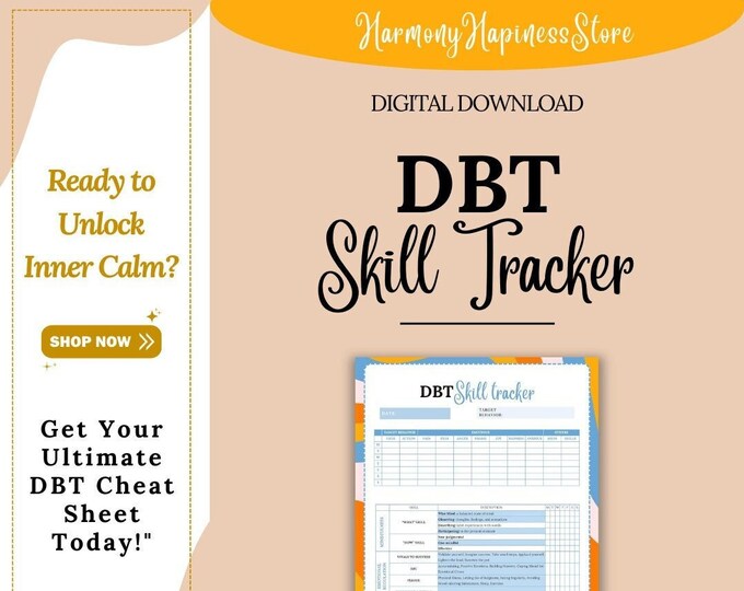 DBT Skill Tracker Printable - Boost Emotional Regulation & Mental ...