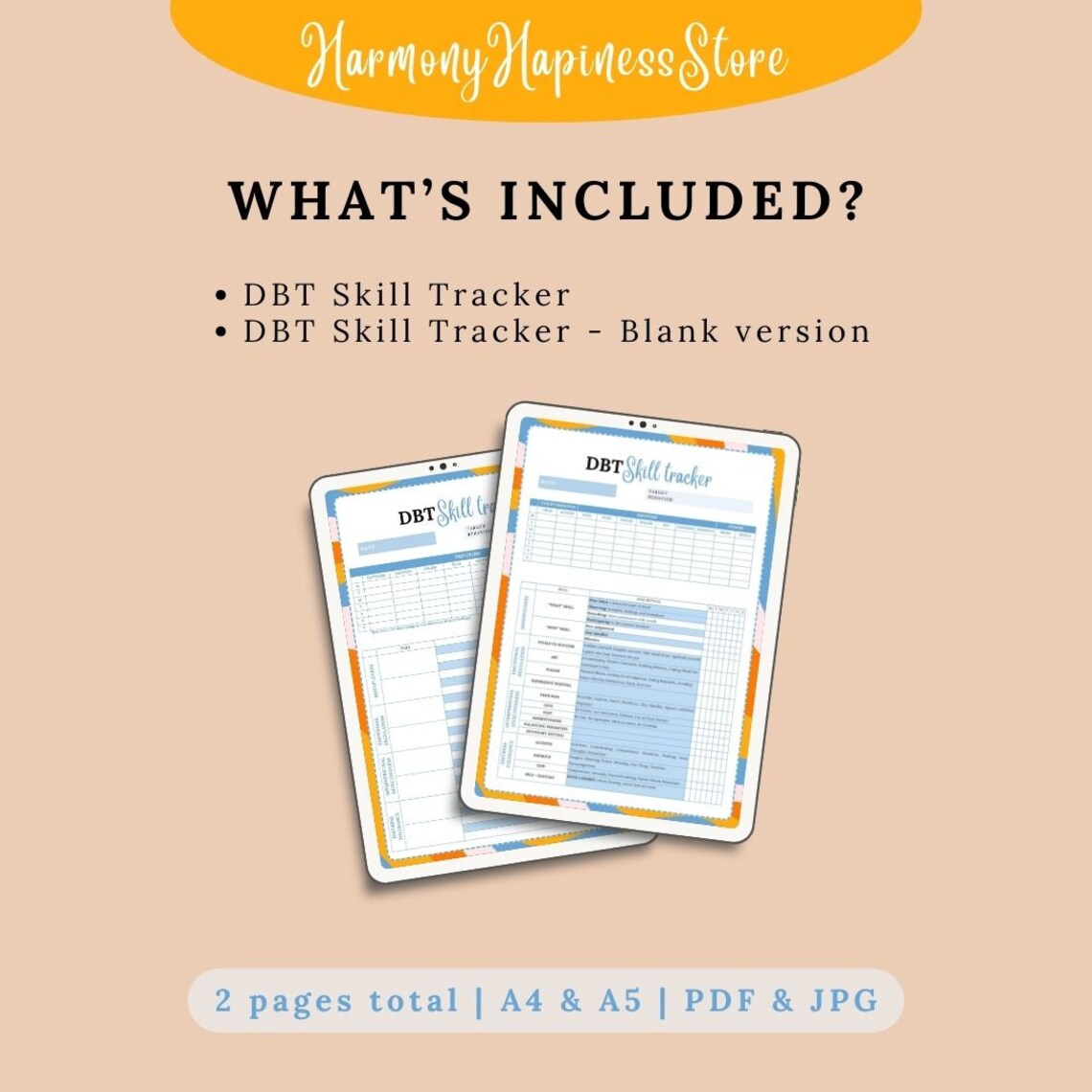 DBT Skill Tracker Printable Boost Emotional Regulation & Mental Health ...