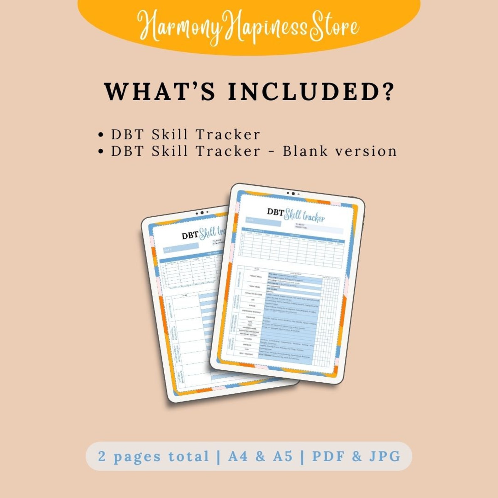 DBT Skill Tracker Printable Boost Emotional Regulation & Mental Health ...