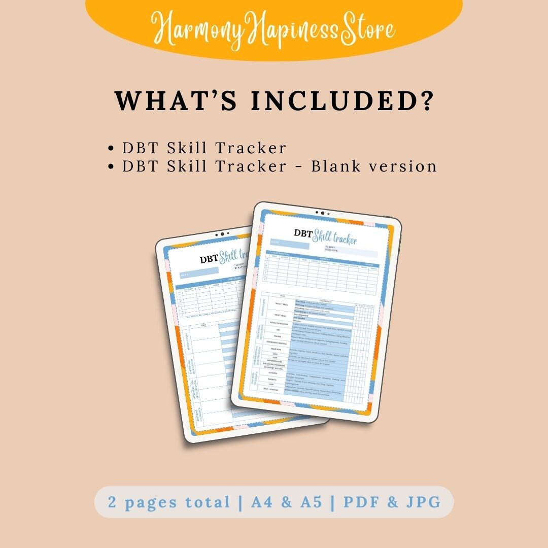 DBT Skill Tracker Printable - Boost Emotional Regulation & Mental ...