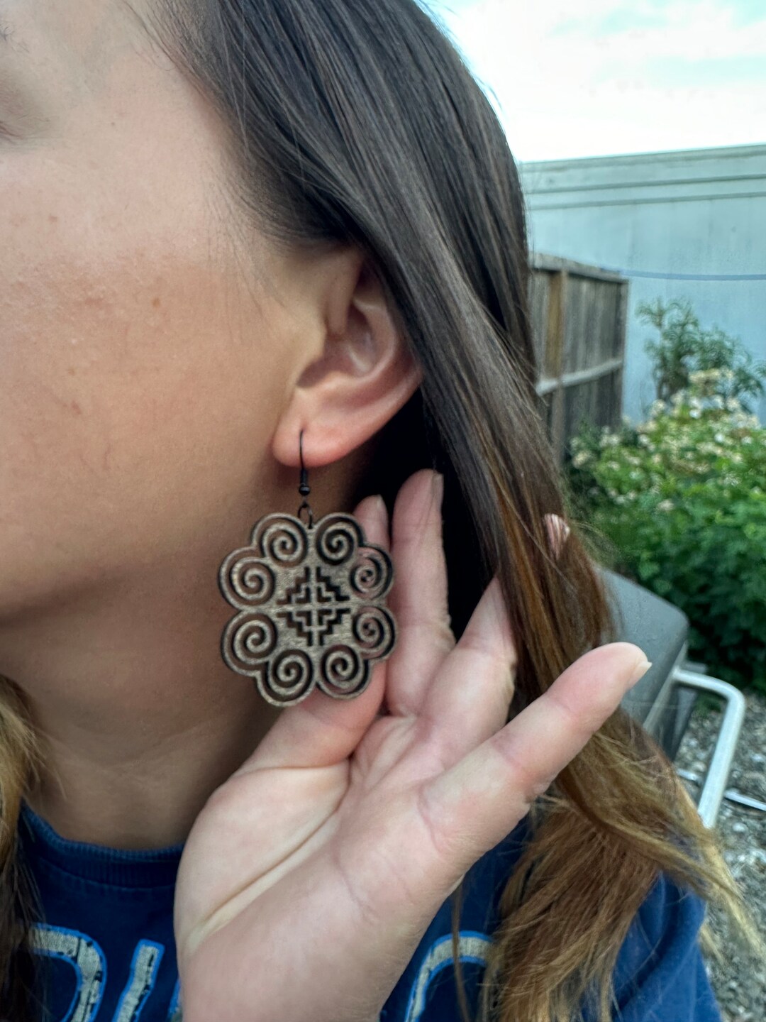 Hmong Snail Inspired Wood Earrings - Etsy