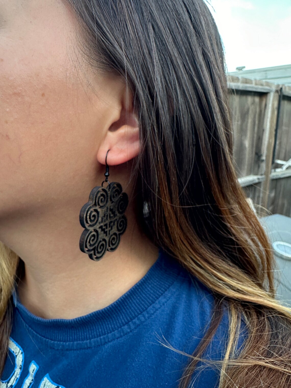 Hmong Snail Inspired Wood Earrings - Etsy