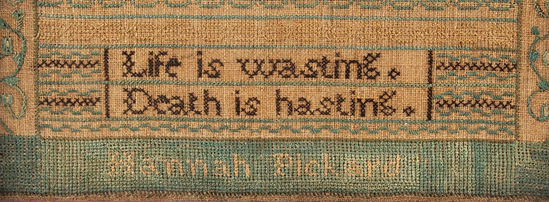 Antique Reproduction 1798 Sampler by Hannah Pickard Cross - Etsy