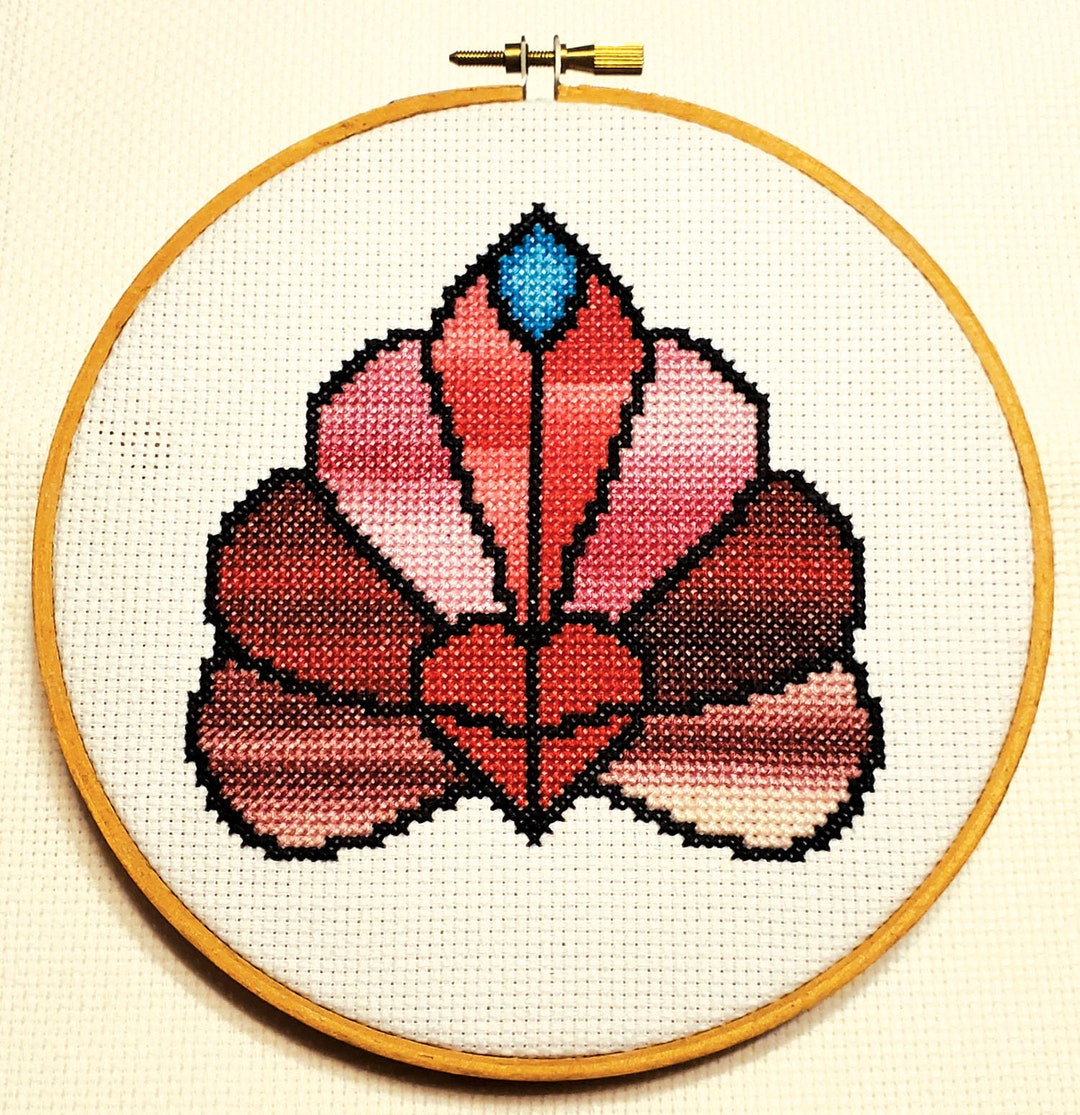 Yoni Love Lotus Stained Glass Lady Bits Cross Stitch Pattern INSTANT ...