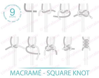 Vector Illustration of Square Knot Instant Download - Etsy