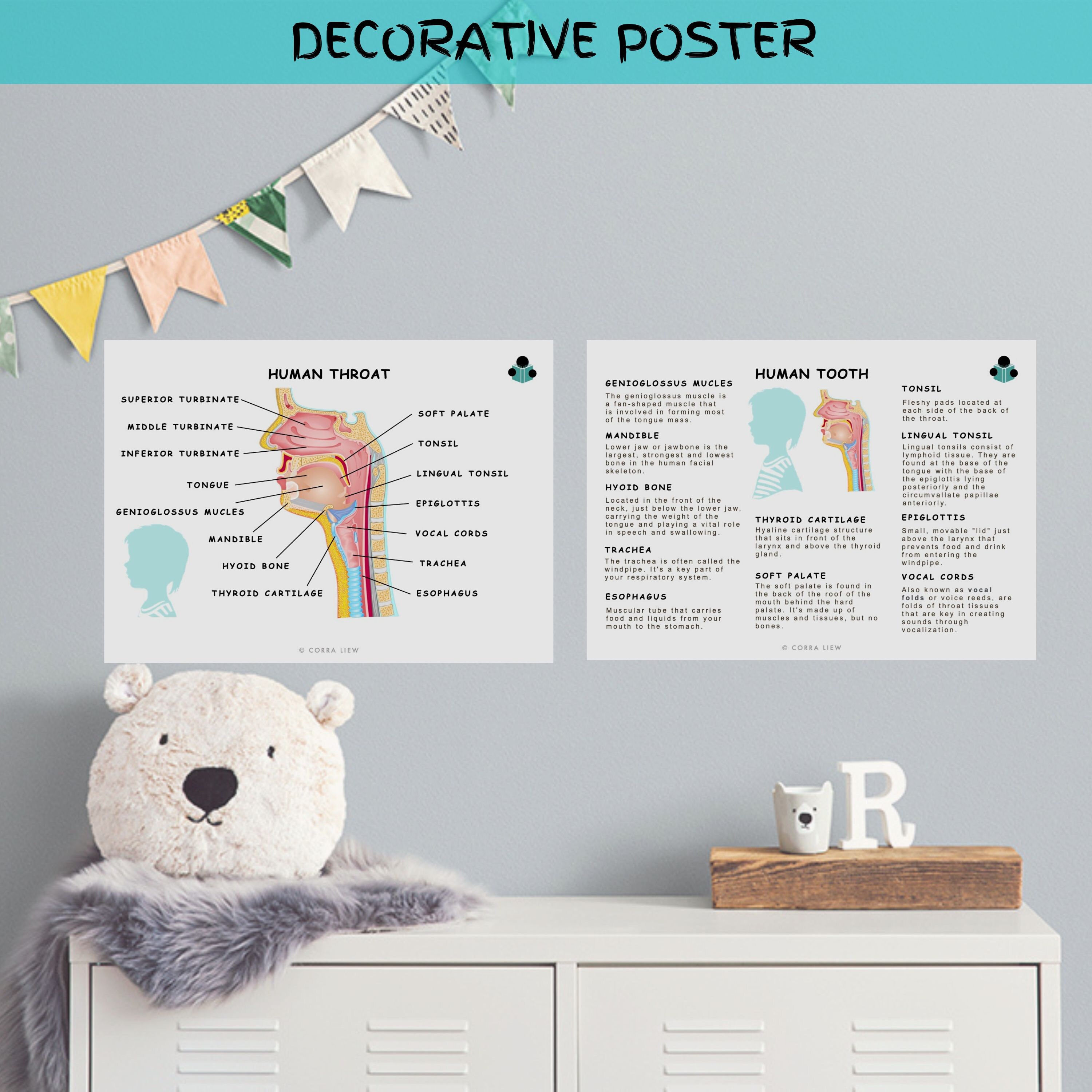 Human THROAT Anatomy Quiet Busy Activity Book Insert Children Early ...
