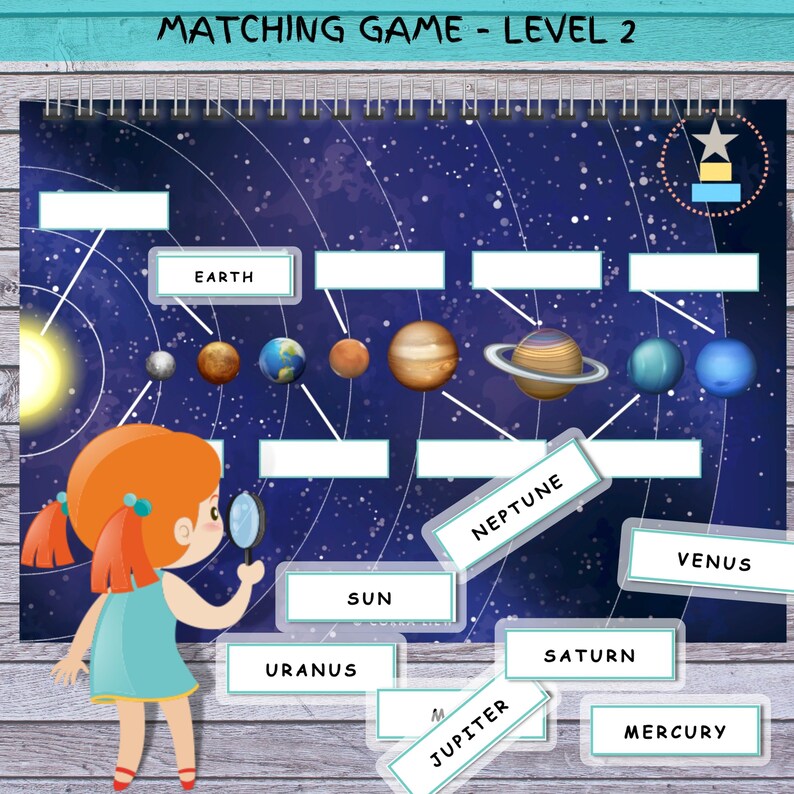 Solar System Portable Busy Book Planets Worksheet Homeschool Montessori ...