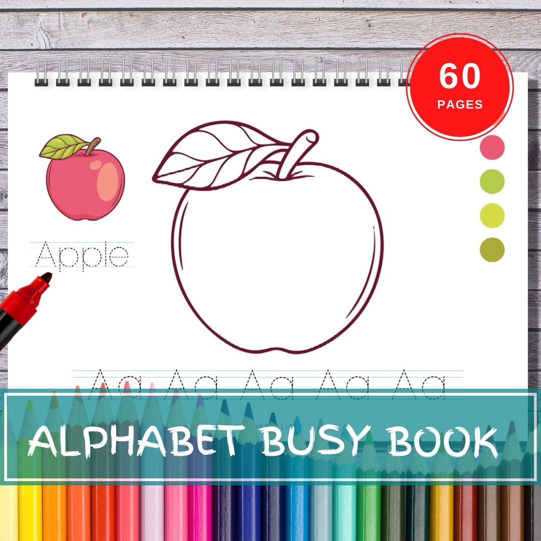 My First ABC Alphabet Busy Book Personalized Printable Quiet Book ...