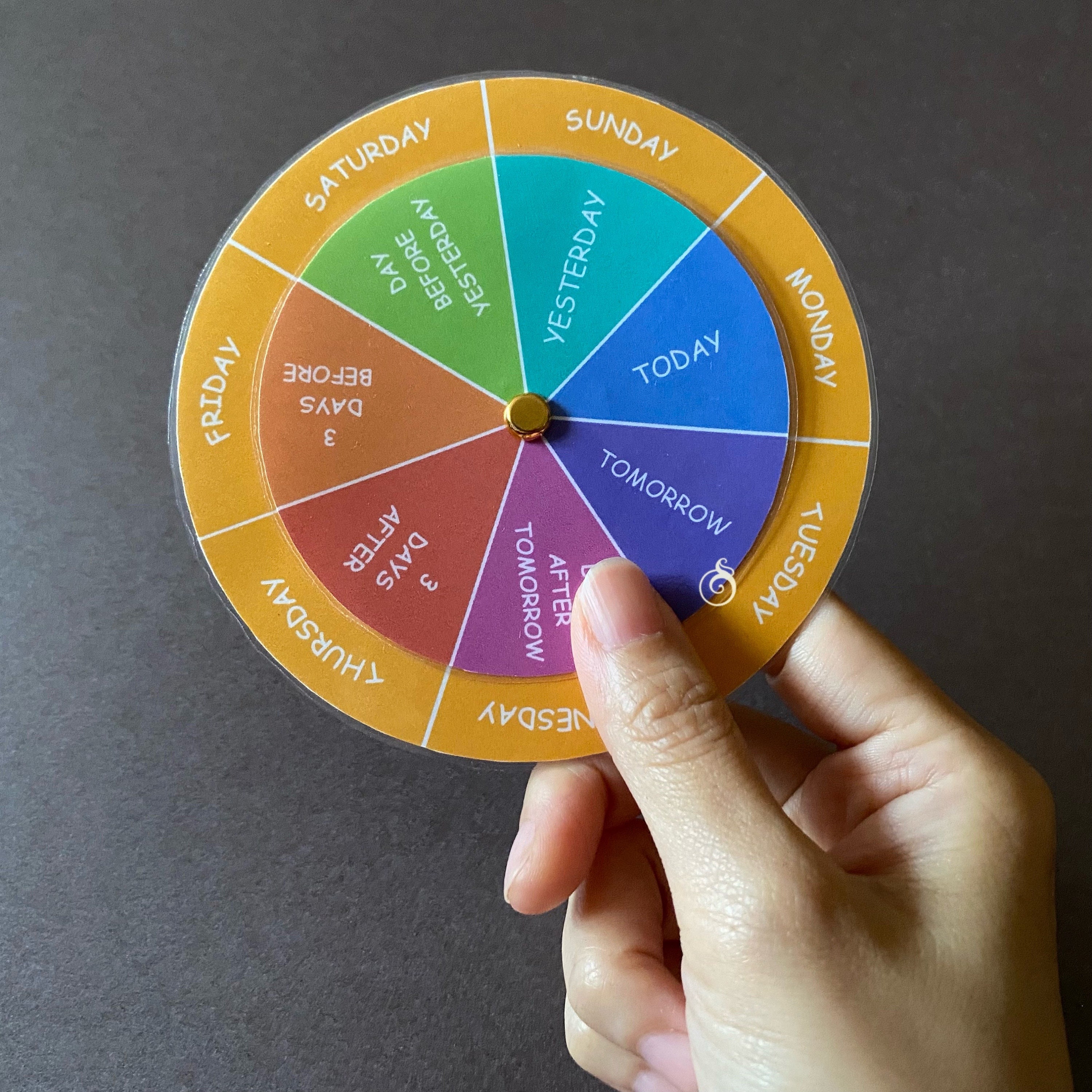 Printable Days of the Week Wheel, Montessori Learning Material, No ...