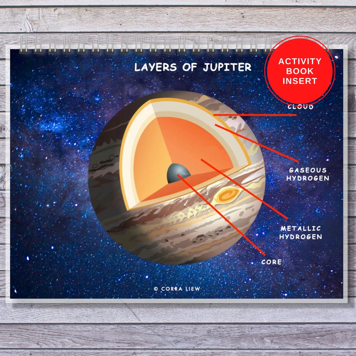 Layers of Planet Jupiter Anatomy Busy Book Insert Binder Printable ...