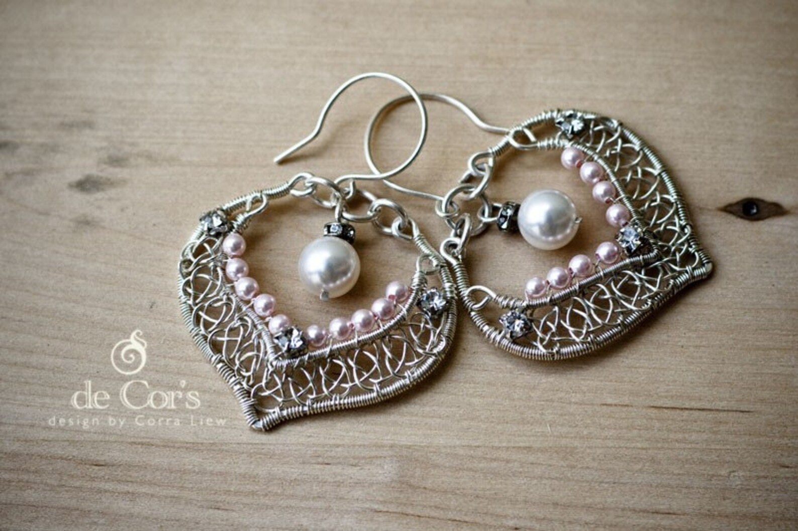 Wire Jewelry Tutorial - Bridal Silverlace Earrings, Wired Chinese Knot ...
