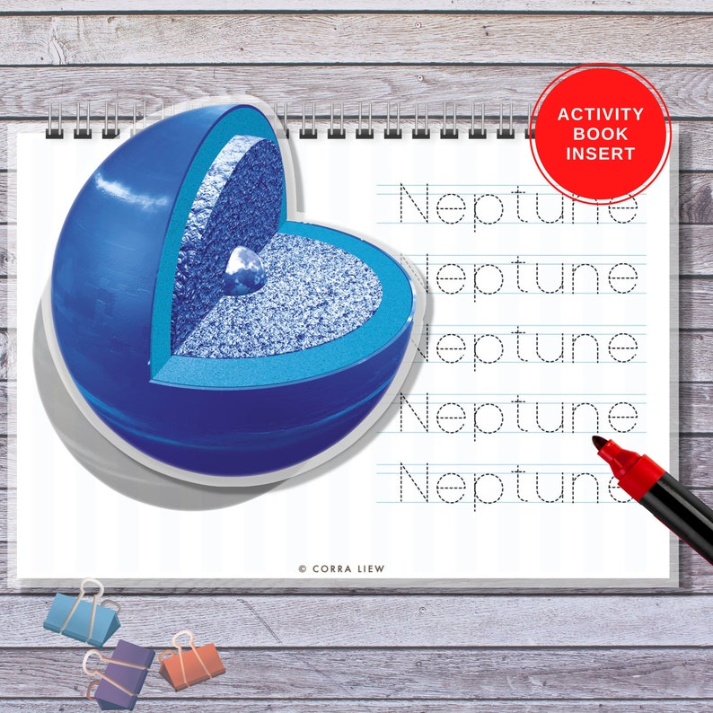 Layers of Planet Neptune Anatomy Busy Book Insert Binder Printable ...