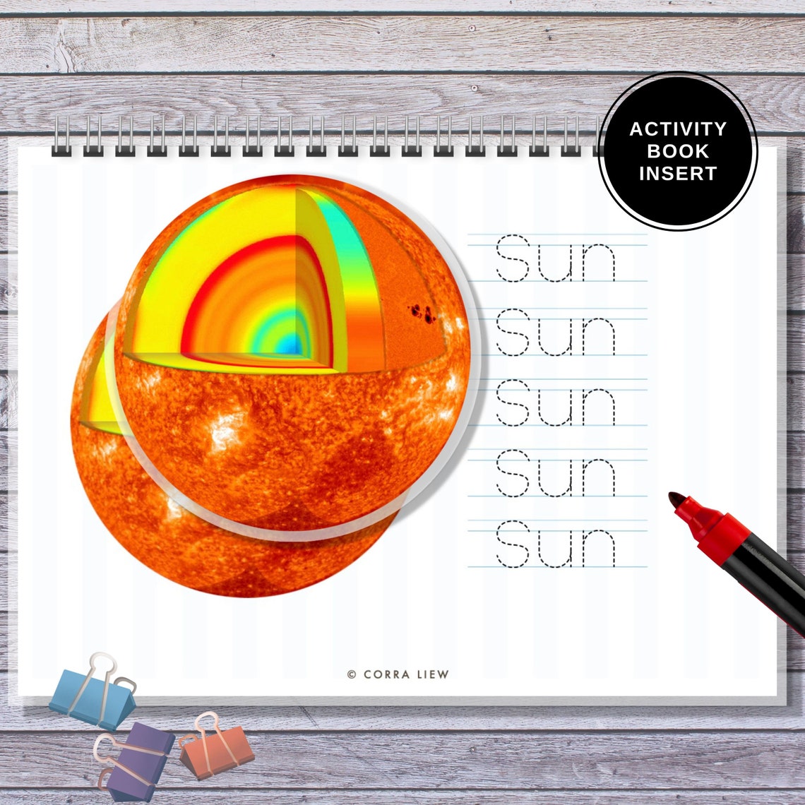 Layers of Sun Anatomy Busy Book Insert Binder Printable Solar - Etsy