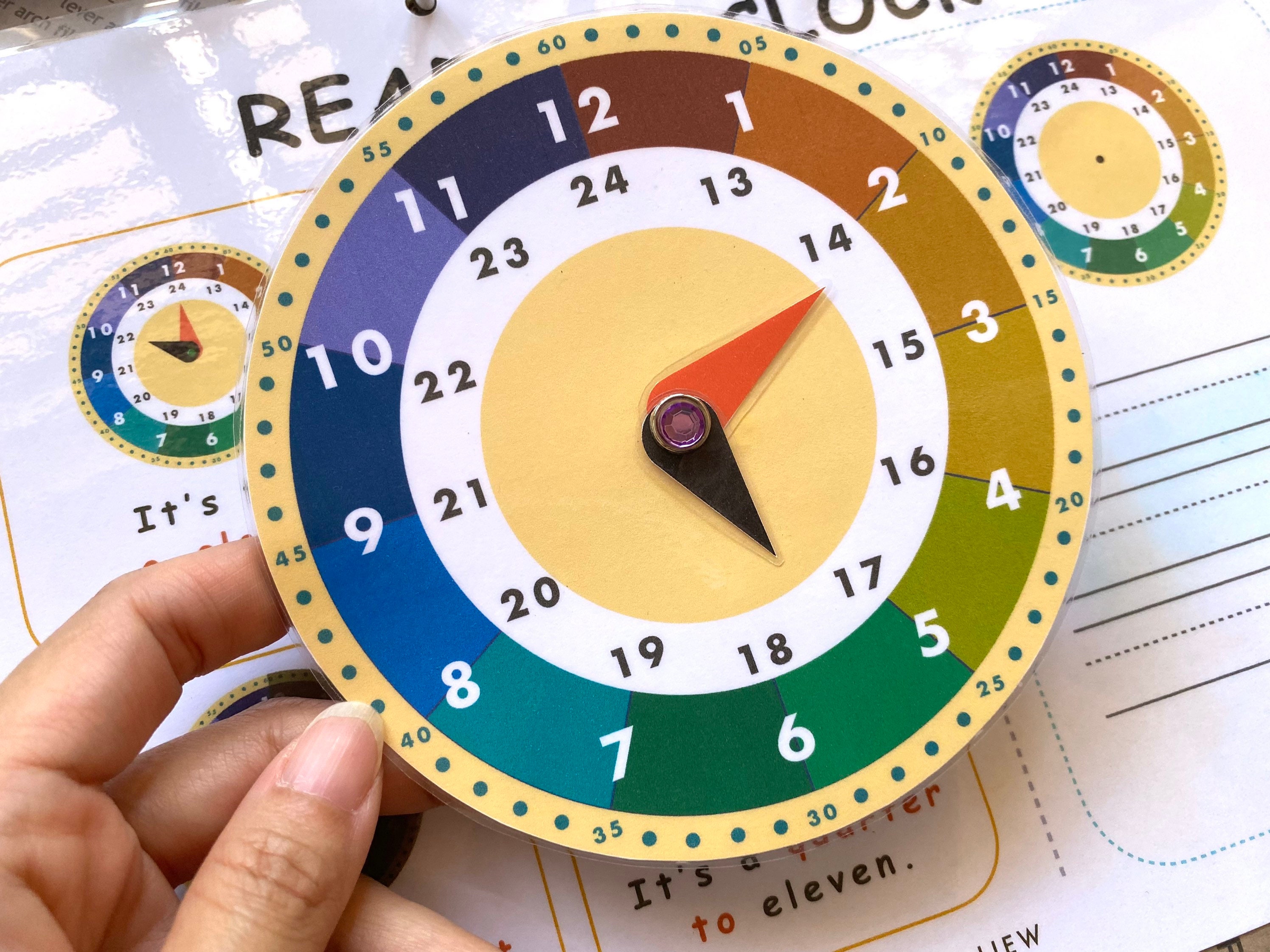 Educational Perpetual Analog Clock Learning Tool for Children ...
