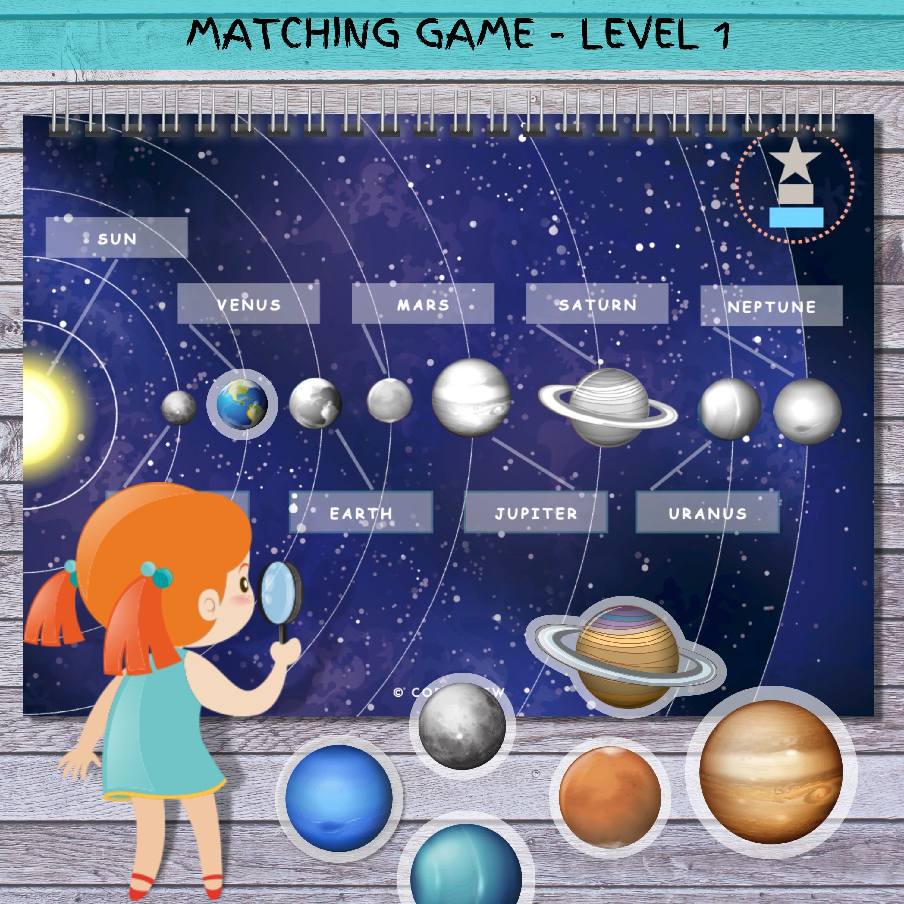 Solar System Portable Busy Book Planets Worksheet Homeschool Montessori ...