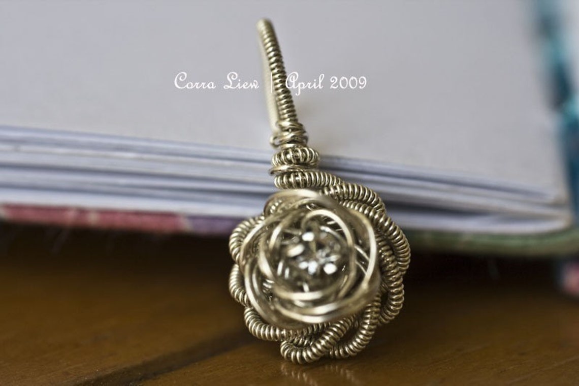 Wire Jewelry Tutorial Rose Pendant Wired Chinese Knot - Etsy