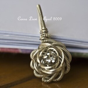 Wire Jewelry Tutorial - Rose Pendant, Wired Chinese Knot, DCH017, the ...