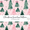 Coquette Pink Christmas Seamless Pattern Christmas Winter Repeating ...