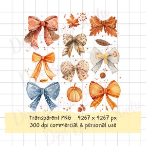Fall Coquette Bows PNG Fall Aesthetic Design Pumpkin Patch Coquette ...