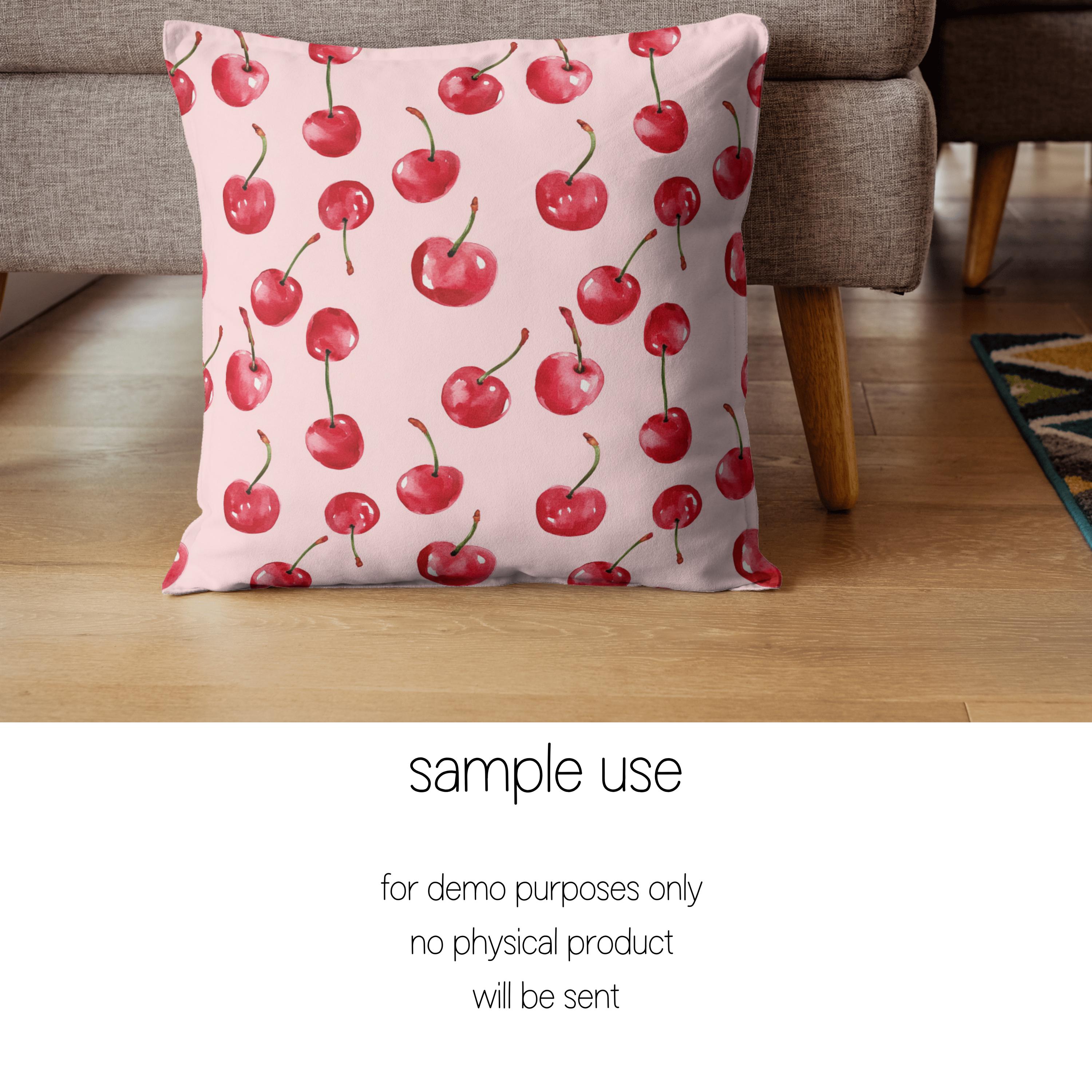 Cherry Red Seamless Pattern, Trendy Fruit Fabric (PNG) - Etsy