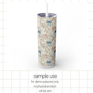 Vintage Blue Toile Coquette Seamless Pattern Blue Chinoiserie Bow ...