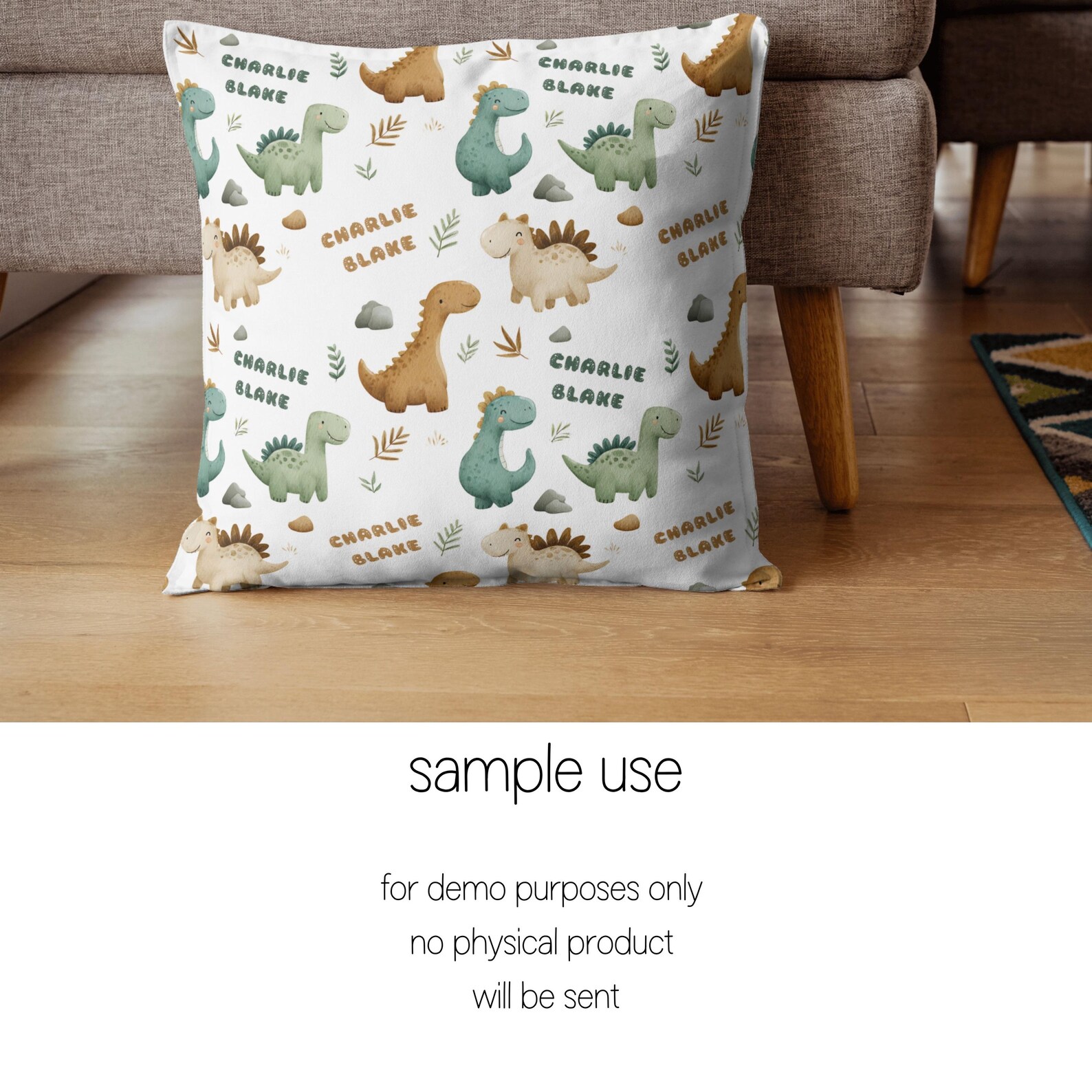 Personalized Dinosaur Seamless Pattern: Boho Kids Dino Fabric (PNG ...