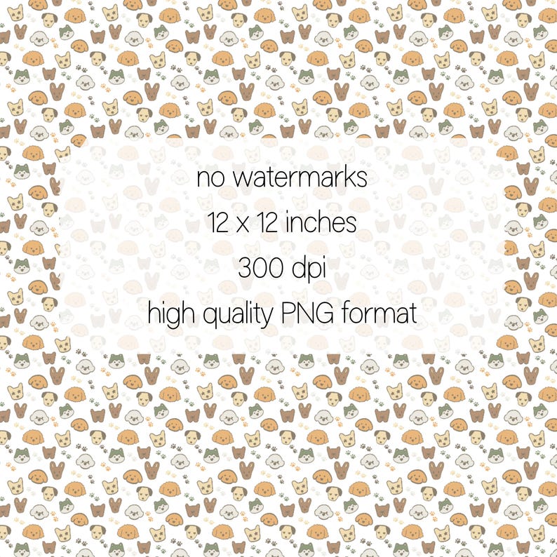 Dog Doodles Seamless Pattern Boho Neutral Color Dog Pattern Gender ...