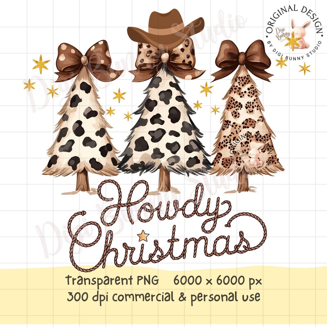 Western Christmas Trees Png, Cowboy Christmas, Howdy Christmas, Western ...