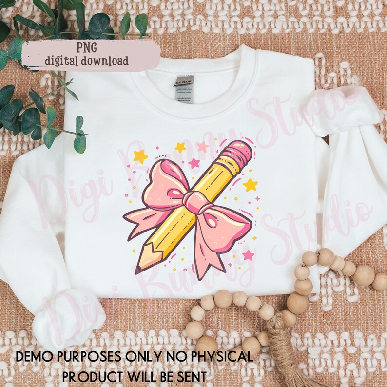 Pencil With Bow PNG Teacher Coquette Png Design Coquette Pencil Back to ...
