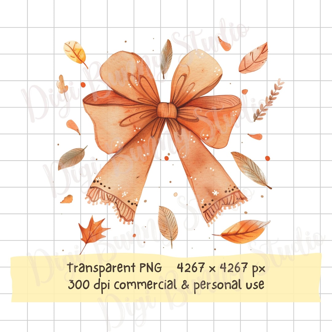Fall Coquette Bow PNG Fall Aesthetic Design Pumpkin Patch Coquette Bow ...