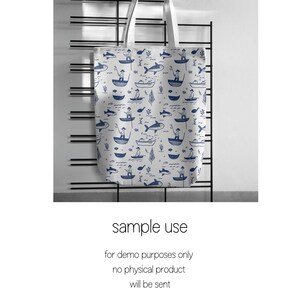 Minimalist Fisherman Aesthetic Seamless Pattern Vintage Hand Drawn ...