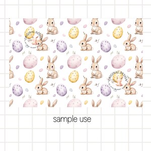Watercolor Easter Eggs and Bunnies Seamless Pattern, Spring, Fabric ...