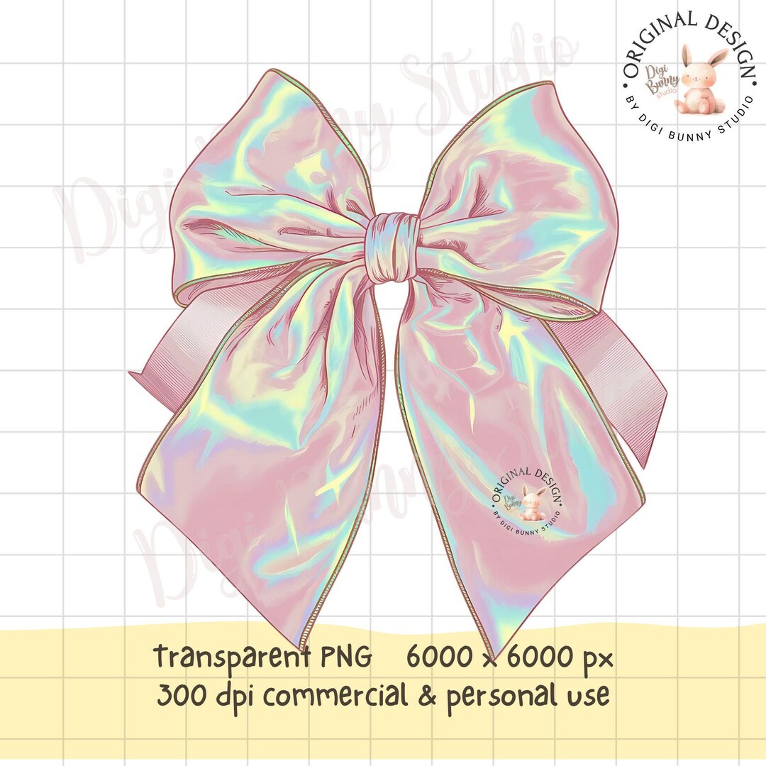 Iridescent Coquette Bow Png Clip Art Soft Girl Era PNG Aesthetic ...