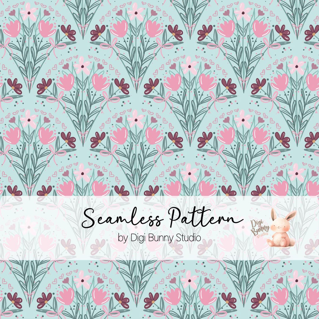 Floral Seamless Pattern: Green Trellis, Vintage Coquette Fabric ...