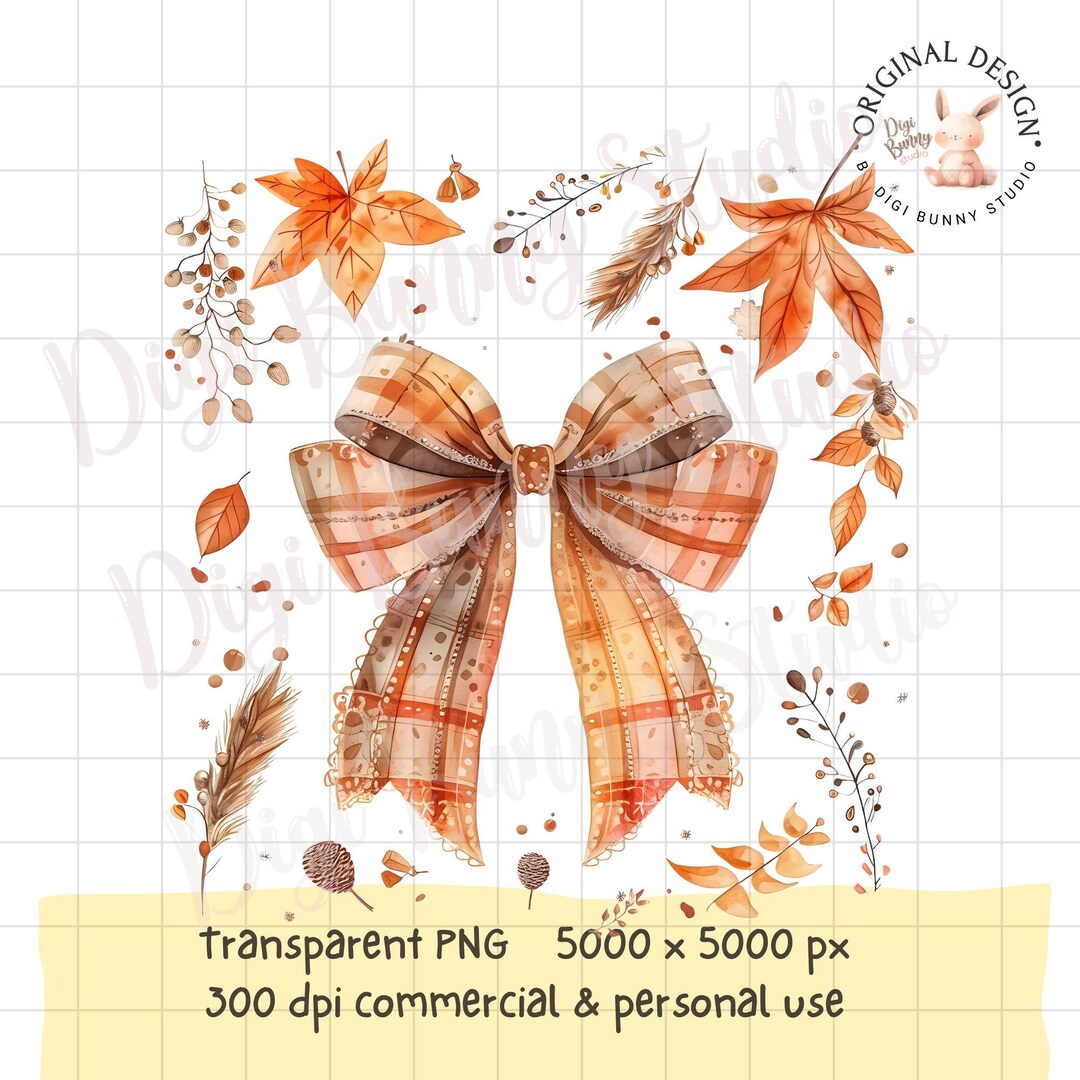 Fall Coquette Bow PNG Fall Aesthetic Design Pumpkin Patch Coquette Bow ...