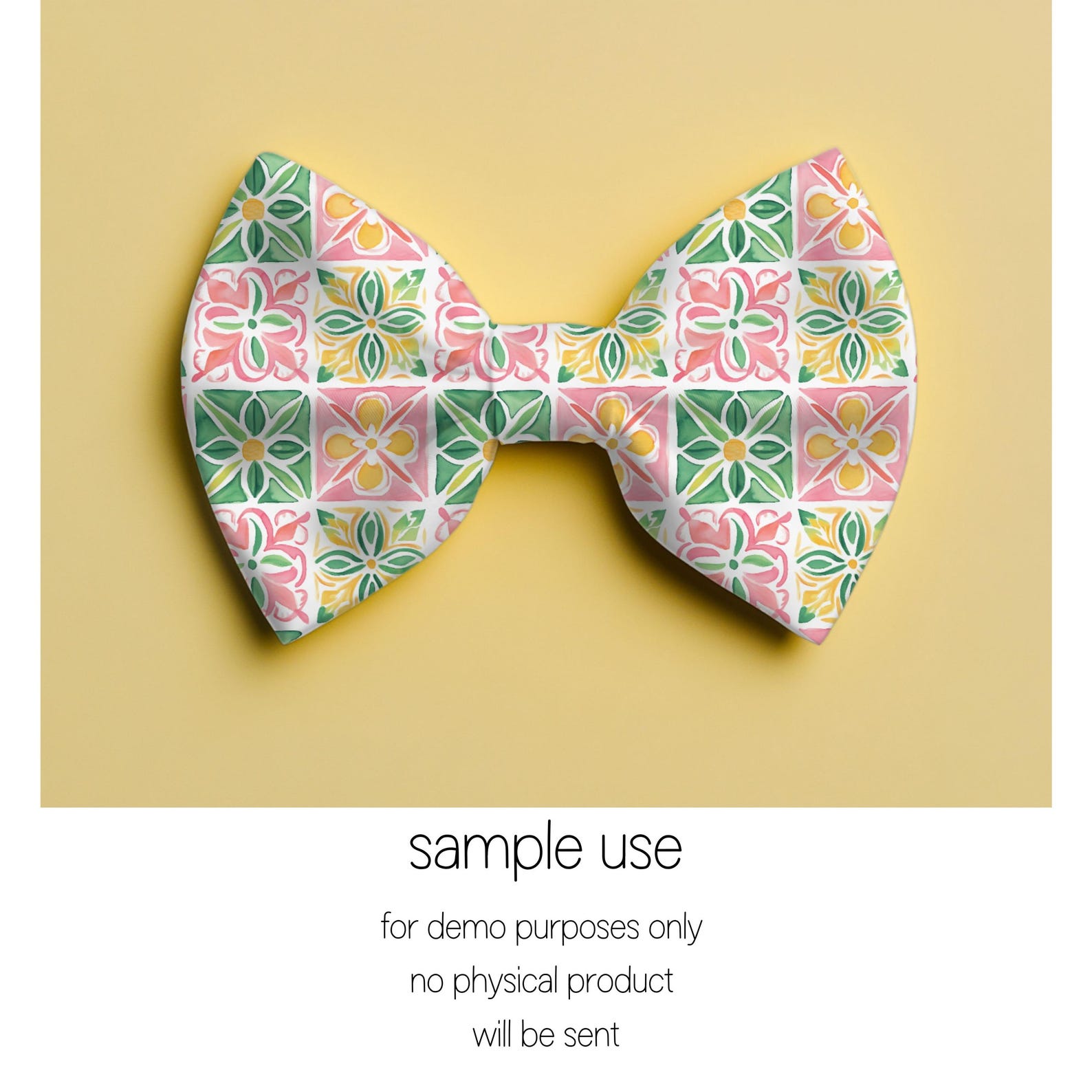 Pastel Mediterranean Tile Seamless Pattern | Pink, Green, Yellow (PNG ...