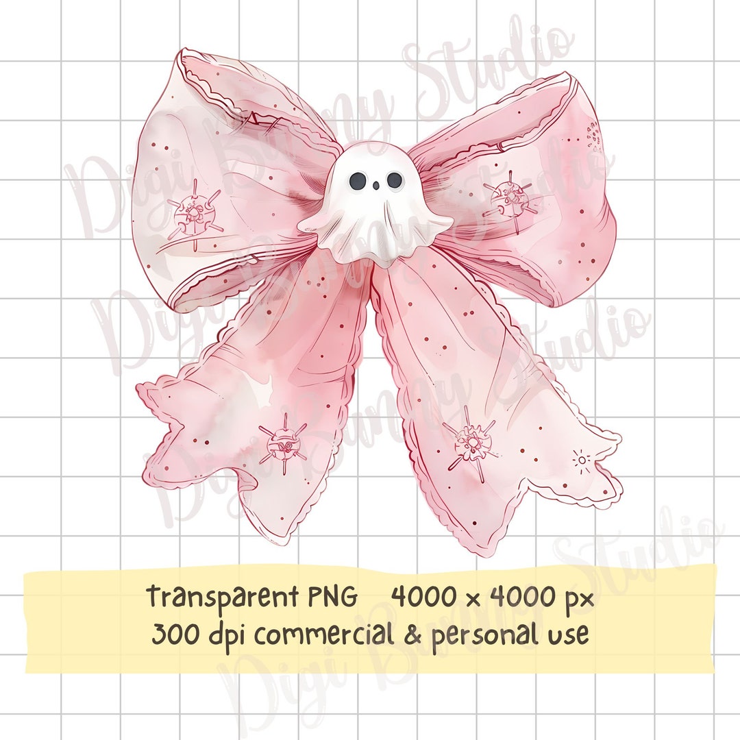 Pink Halloween Coquette Bows PNG Spooky Season Aesthetic Coquette ...