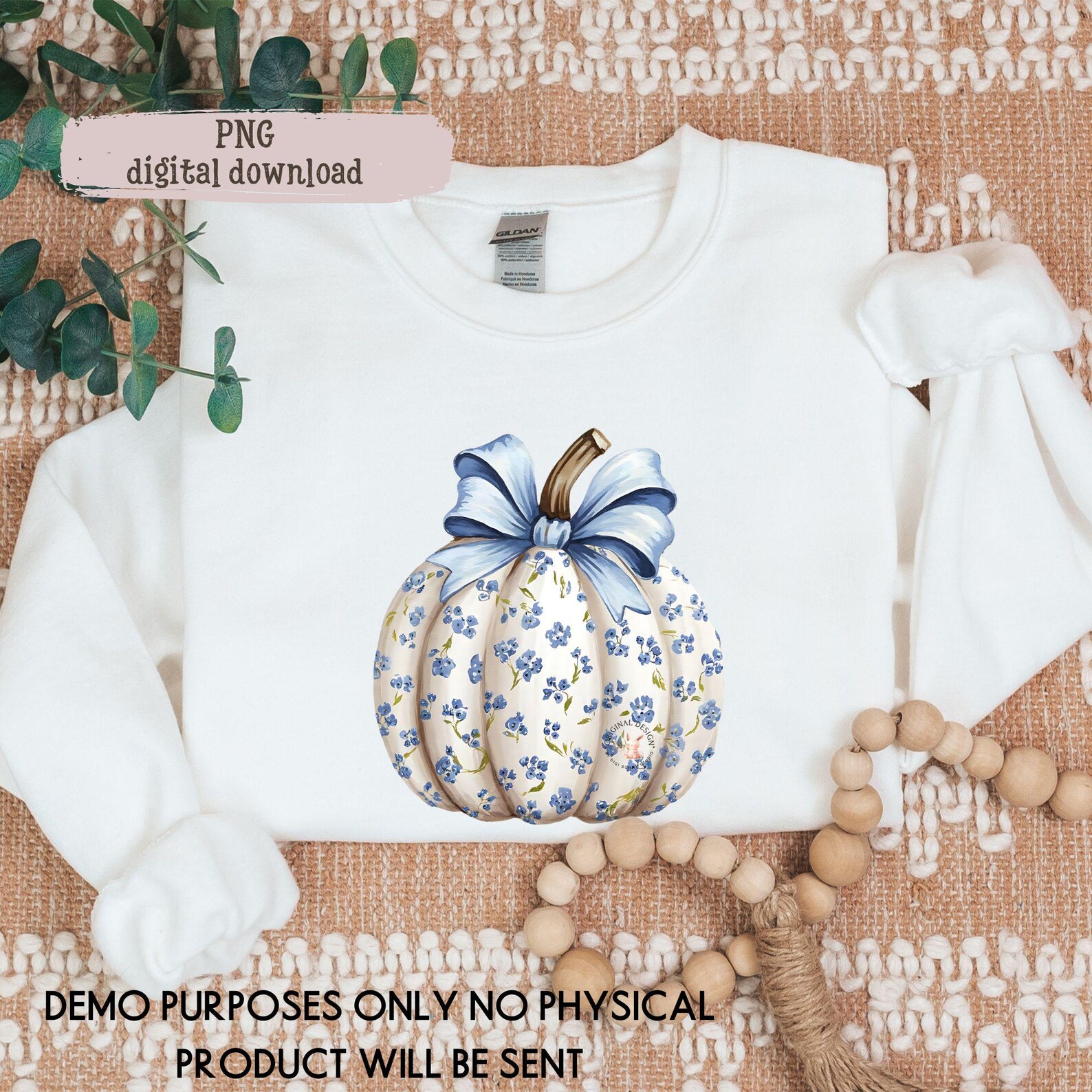 Blue Pumpkin Png Chinoiserie Coquette Pumpkin Bow Png Blue Toile ...