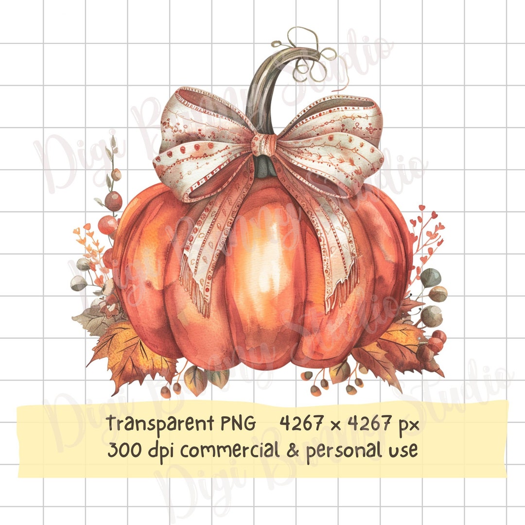 Fall Pumpkin Coquette Bow PNG Fall Aesthetic Design Pumpkin Patch ...