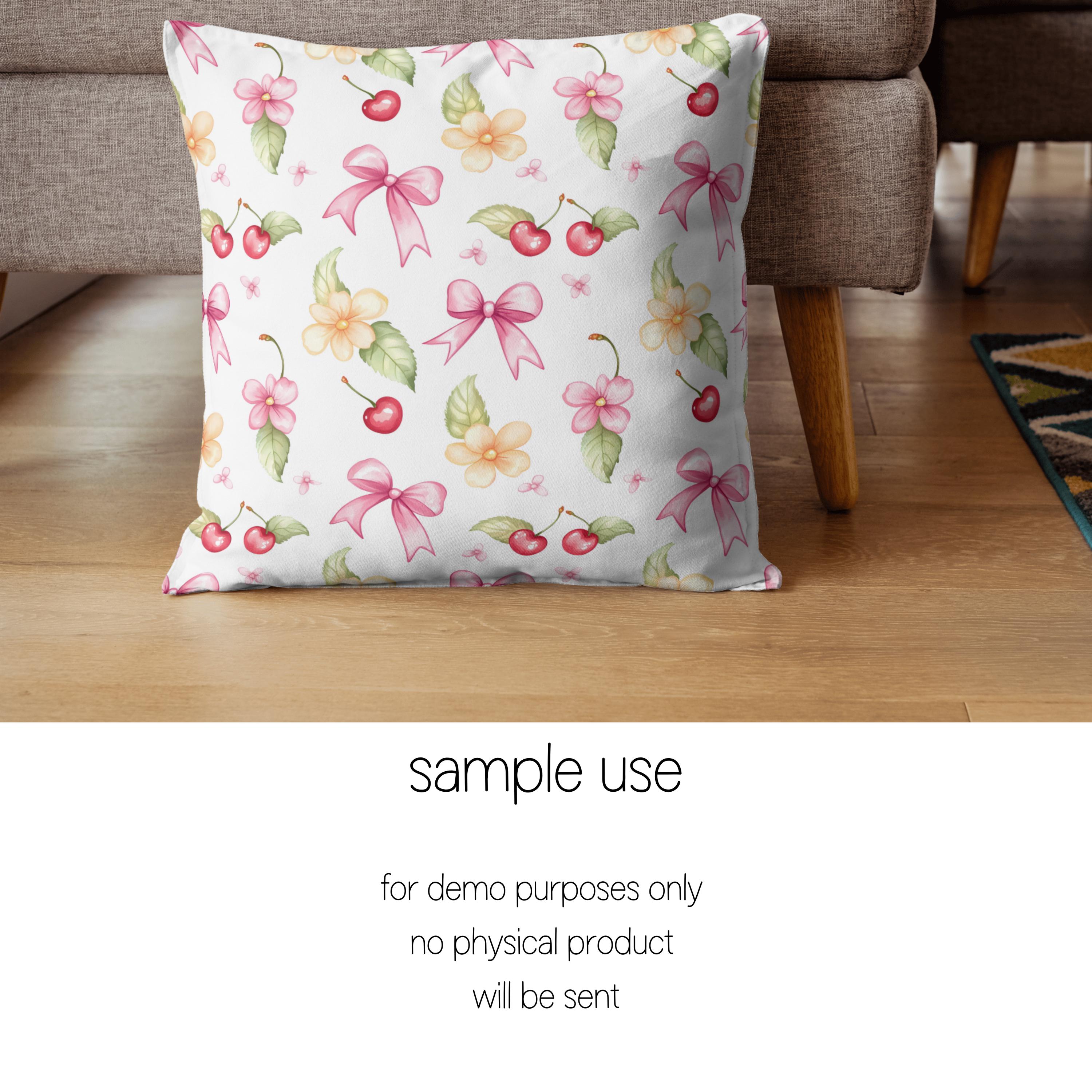 Floral Cherry Coquette Seamless Pattern Digital Pattern Digital Paper ...