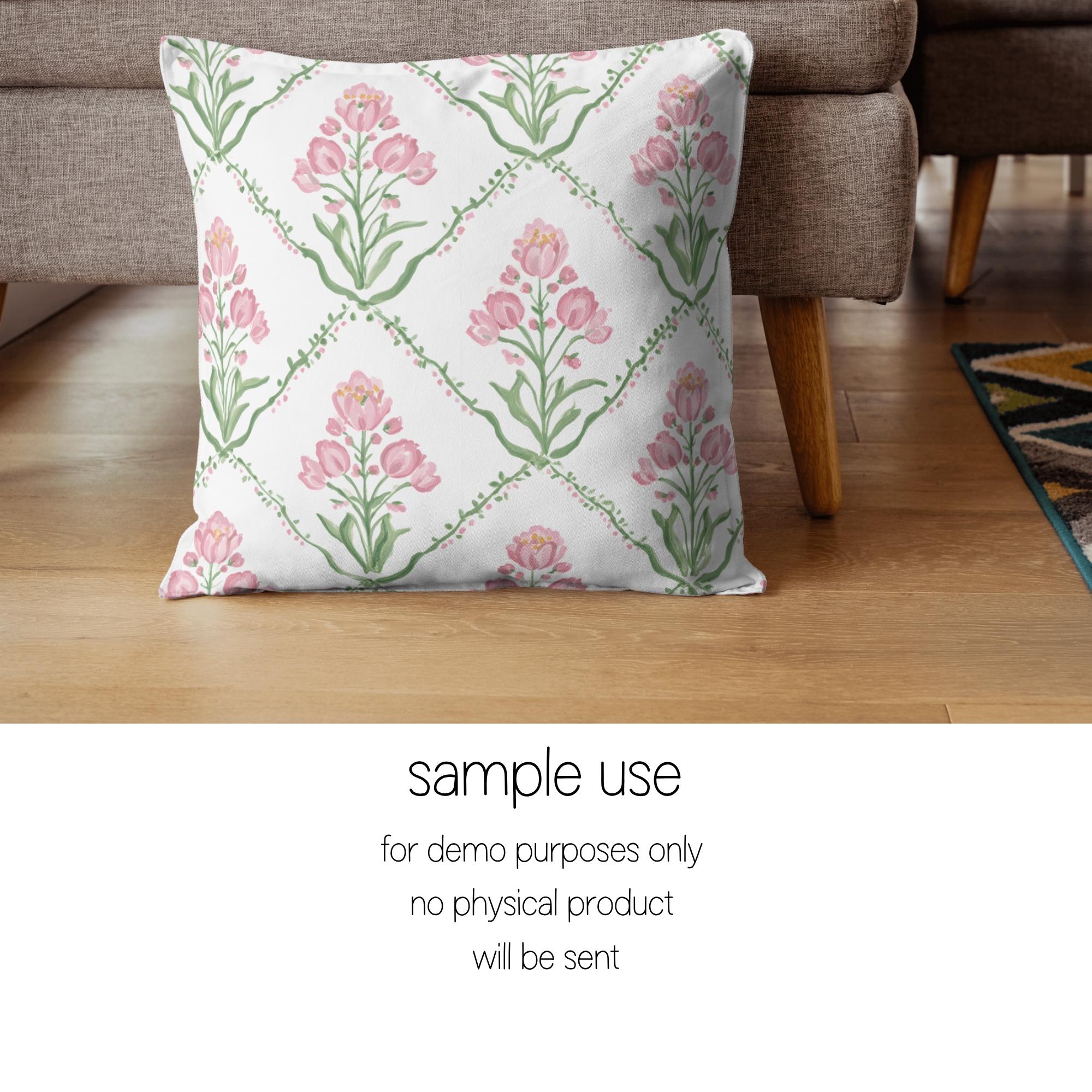 Preppy Damask Tulips Seamless Pattern PNG | Floral Trellis Shabby Chic ...