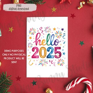 Hello 2025 Png New Year 2025 Png Happy New Year Colorful Party Png ...