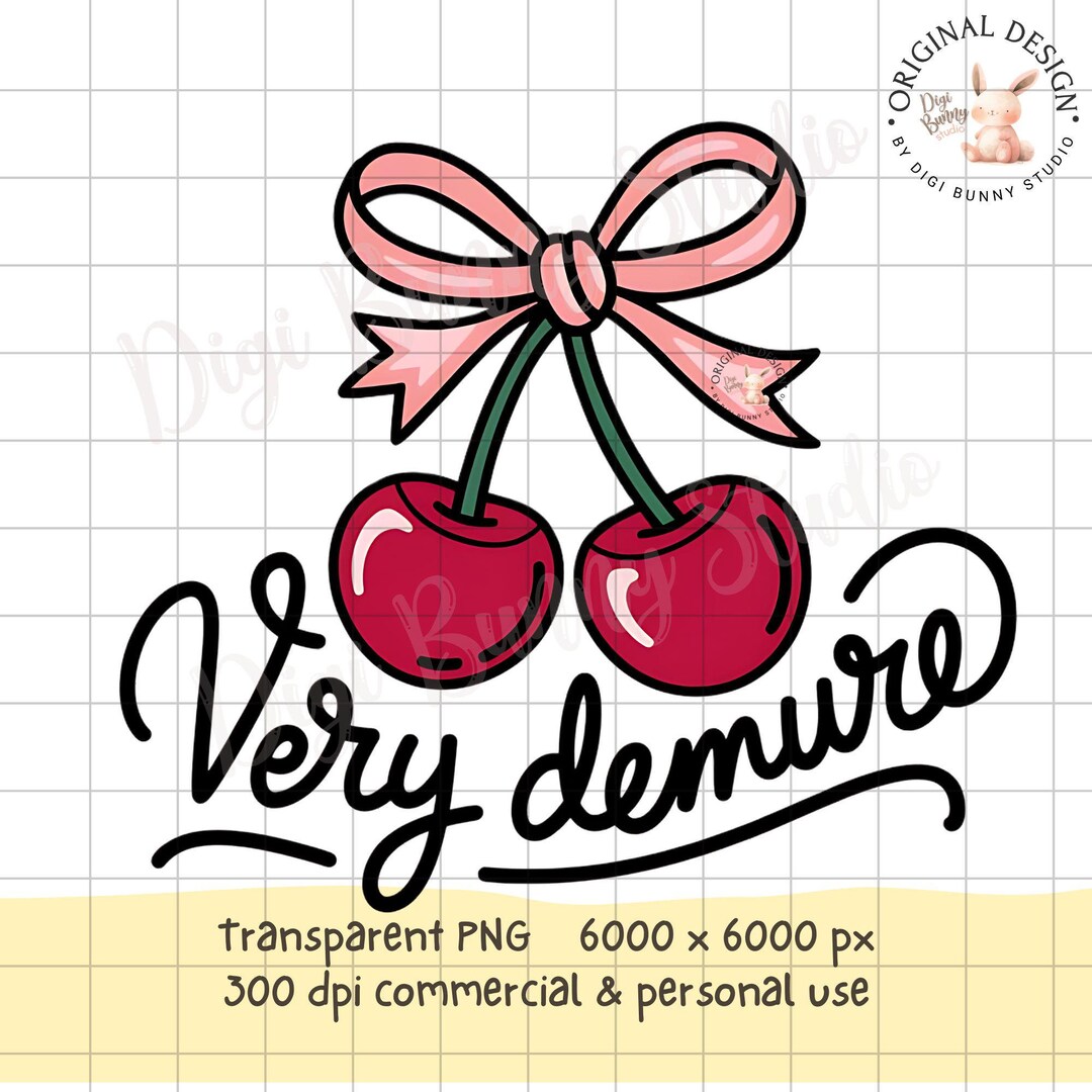 Very Demure Png, Cherry Coquette, Coquette Png, Trendy Png Soft Girl ...