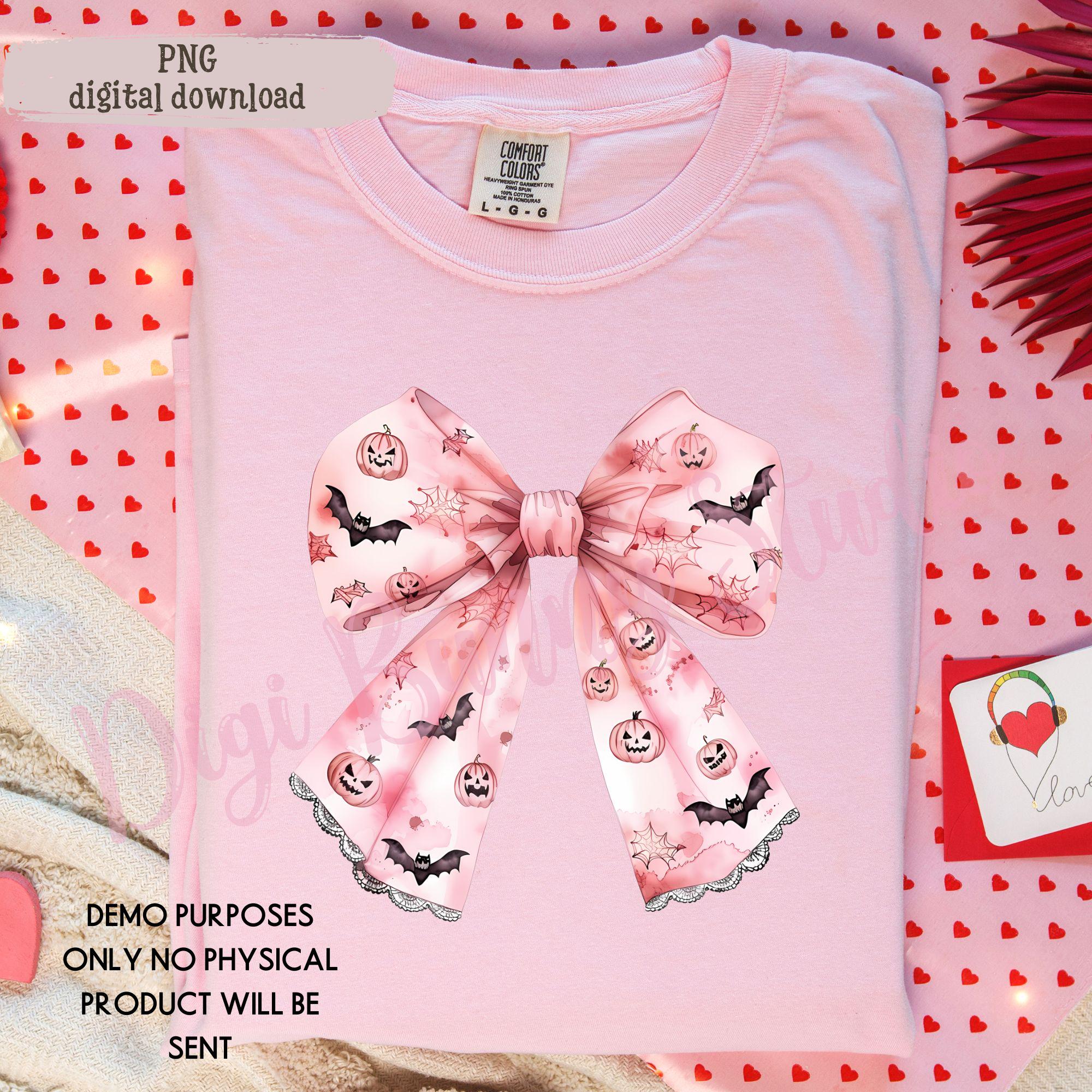 Pink Halloween Coquette Bows PNG Spooky Season Aesthetic Coquette ...